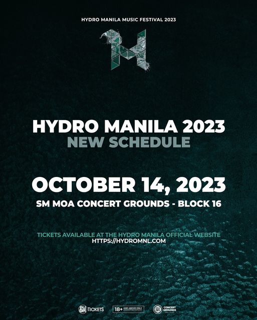 Hydro Manila Music Festival October 14, 2023: SM MOA Concert Grounds ...